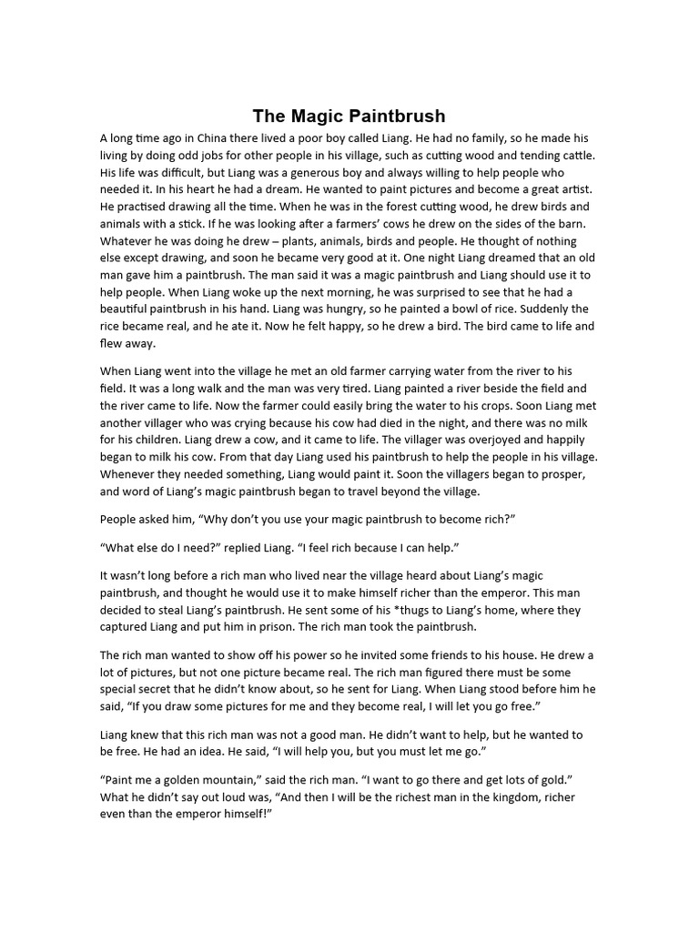 The Magic Paintbrush Pdf