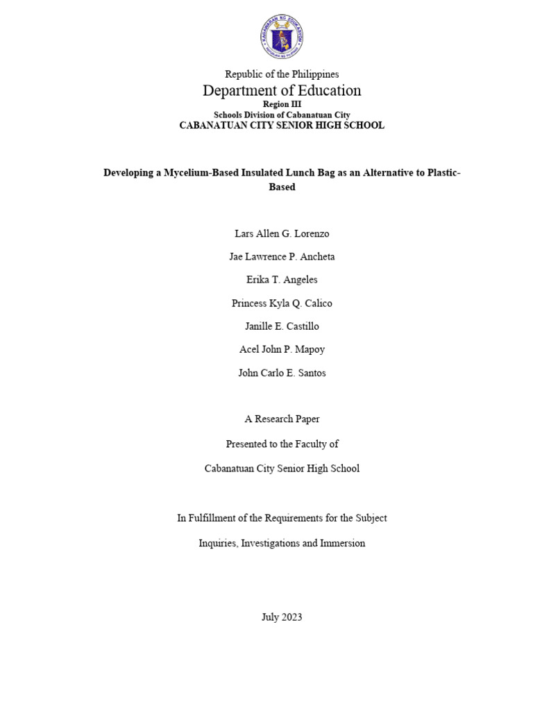 Final Research Paper FRFR NGL 1 | PDF | Survey Methodology | Polystyrene