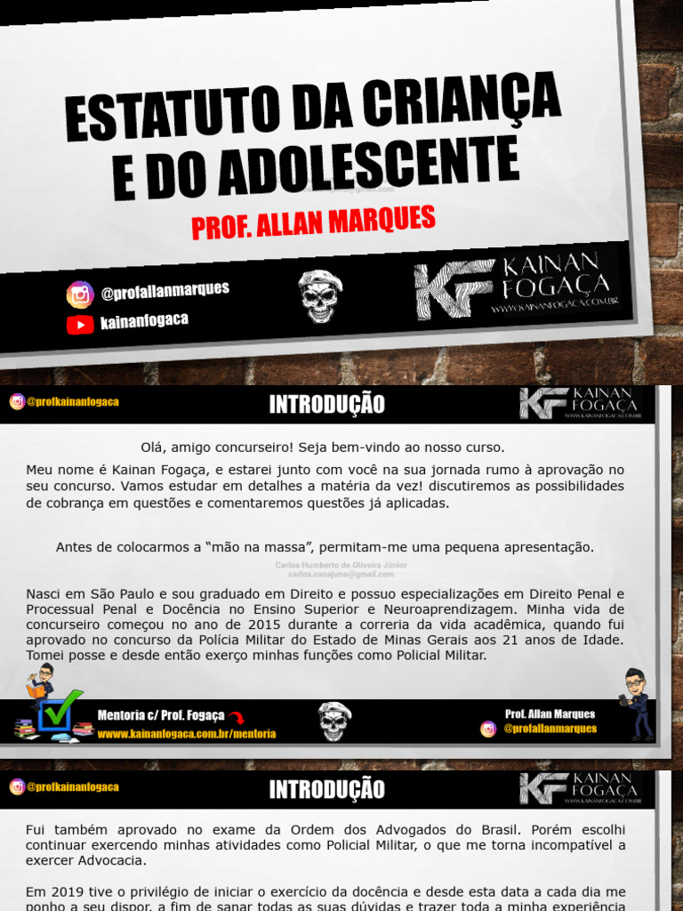 ECA - Aula 02 - Prof. Allan Marques | PDF | Crimes | Crime e Violência