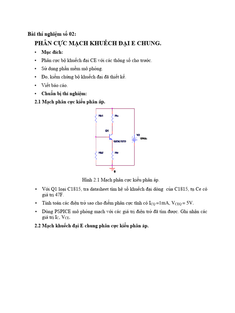 Bai thi nghiem so 2 | PDF