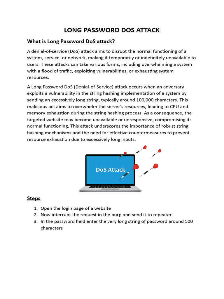 Long Password DOS Attack | PDF | Denial Of Service Attack | Password