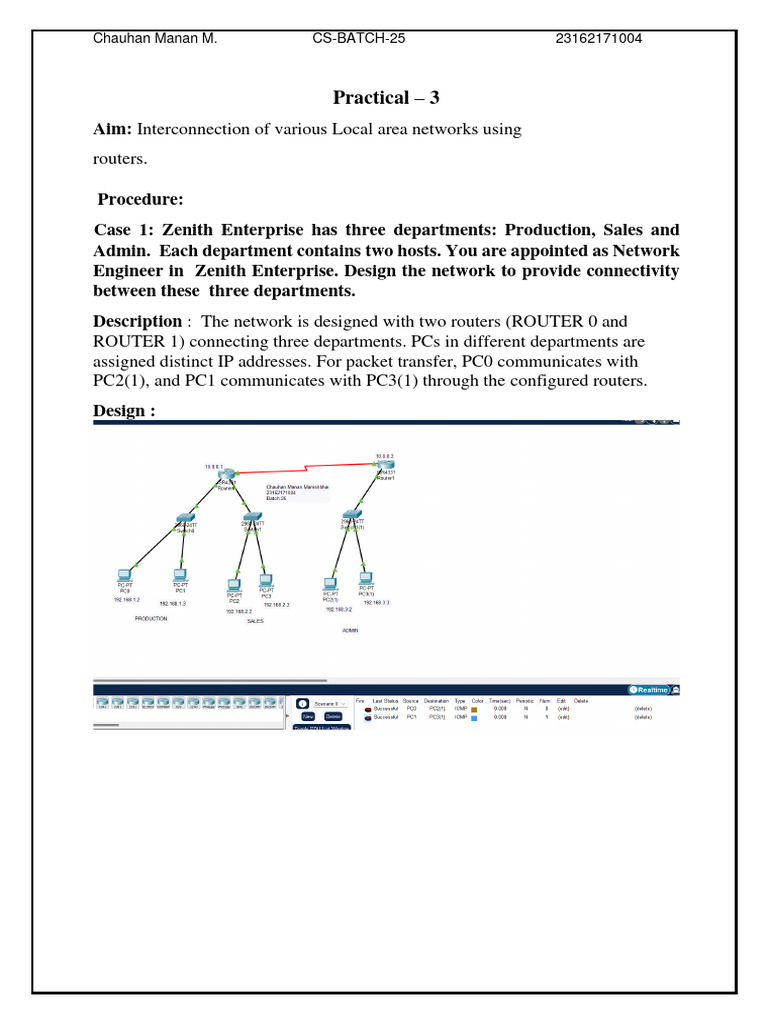 Prac_3 | PDF | Router (Computing) | Computer Network