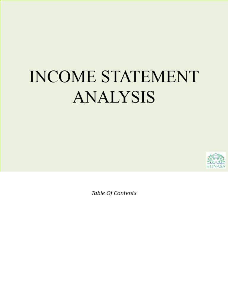 Income Statement Analysis | PDF | Revenue | Economies