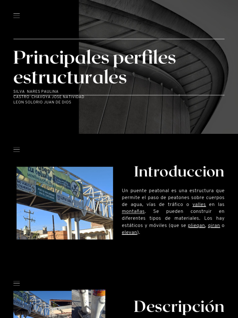 Perfiles Metalicos Puente | PDF | Acero | Puente