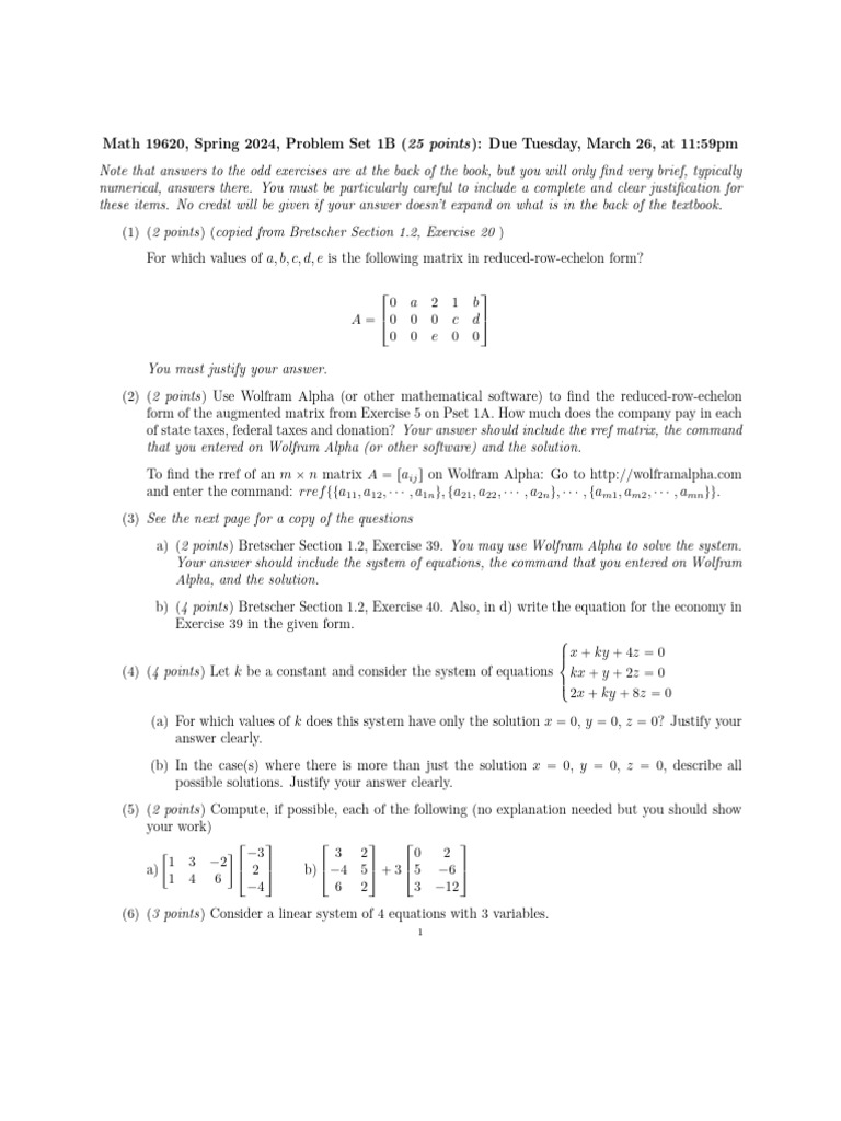 Math 196 Pset 1 BSpring 2024 | PDF | Teaching Methods & Materials