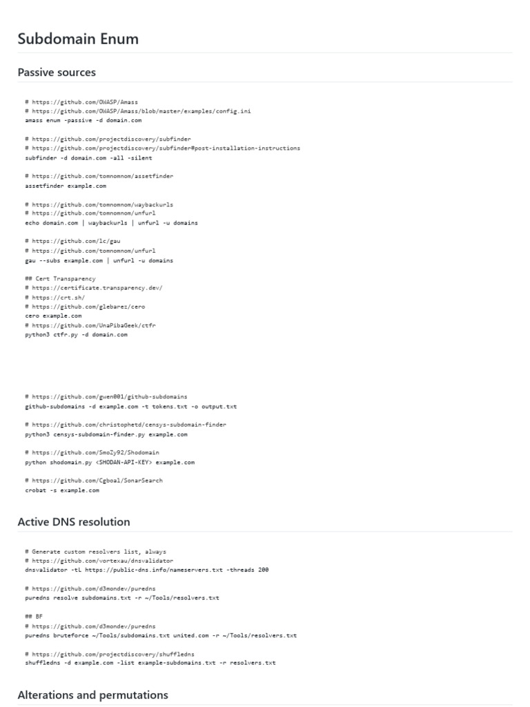 Subdomain Enum | Download Free PDF | Domain Name System | Computing Subdomain Enum | Download Free PDF | Domain Name System | Computing