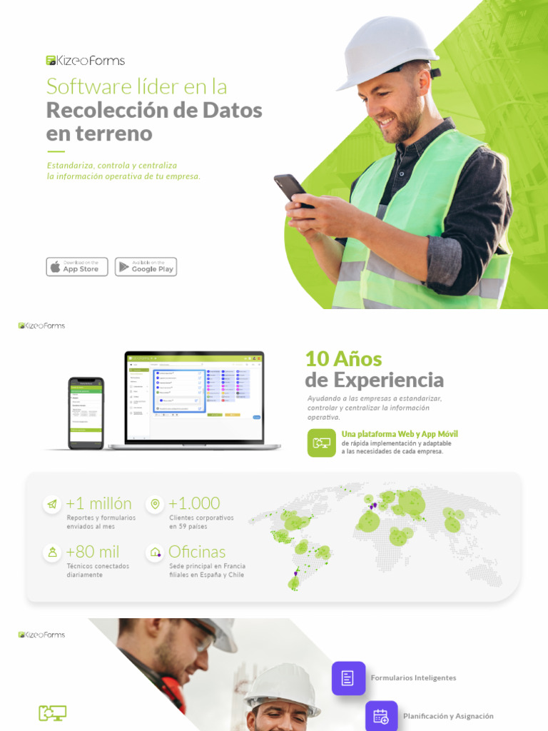 Presentación Kizeo Forms CLP 1 13 | PDF | Aplicación movil | Software de la aplicacion