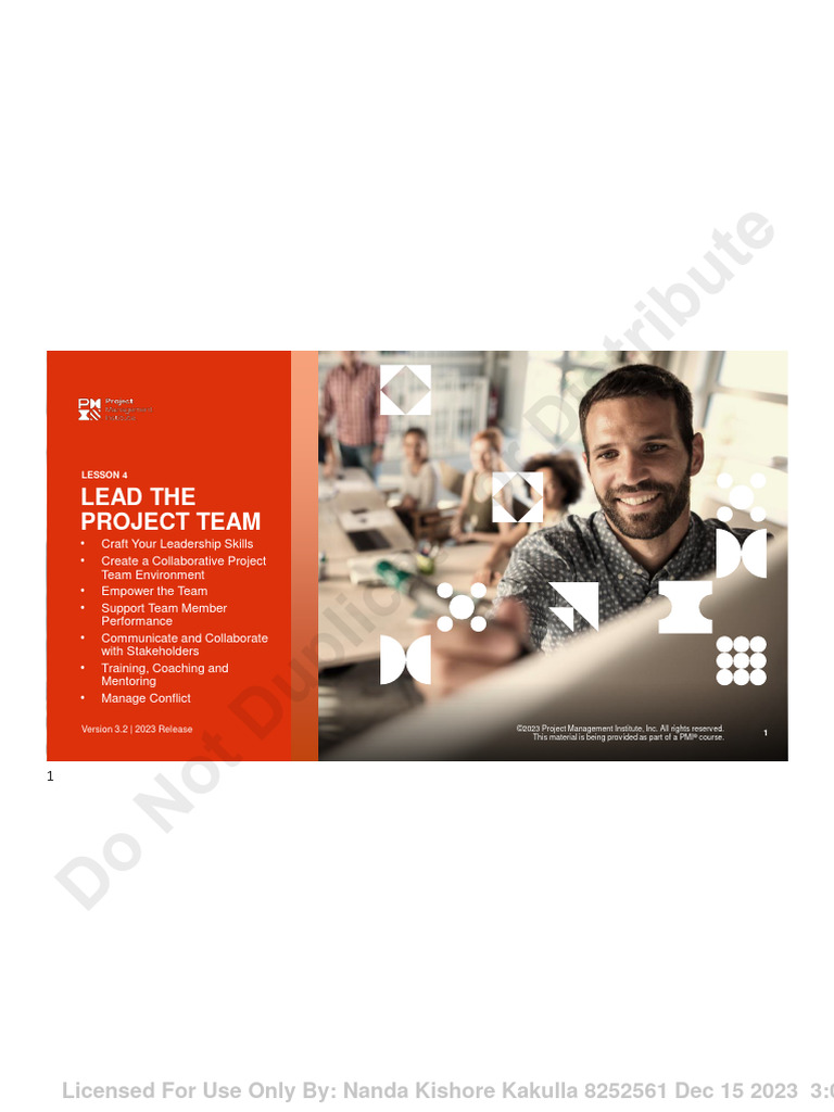 Module4 Lead The Project Team | PDF | Leadership | Emotional Intelligence