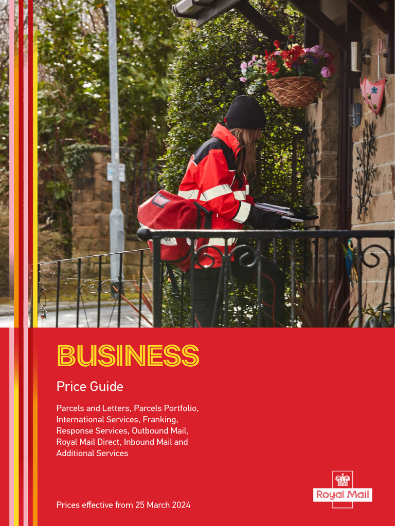 Royal Mail Business-Price-Guide-March-2024-V1 | PDF | Mail | Credit Card