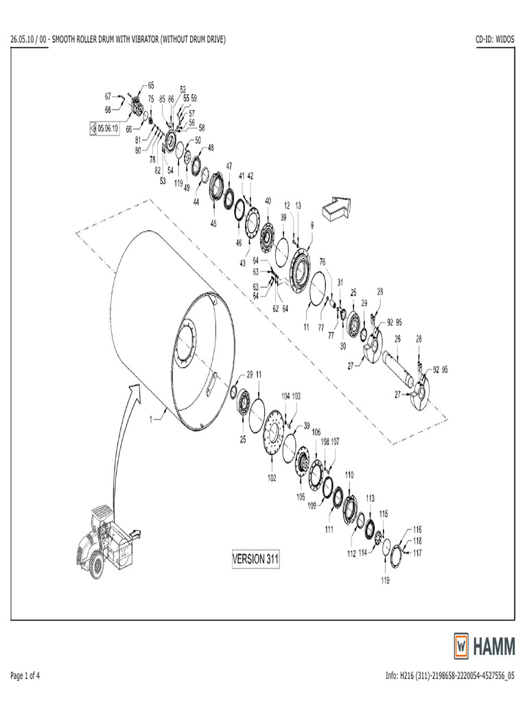Smooth Roller Drum Parts List | PDF | Screw | Mechanical Engineering
