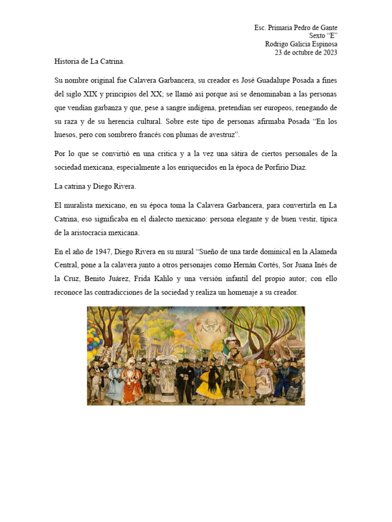 Historia de La Catrina | PDF