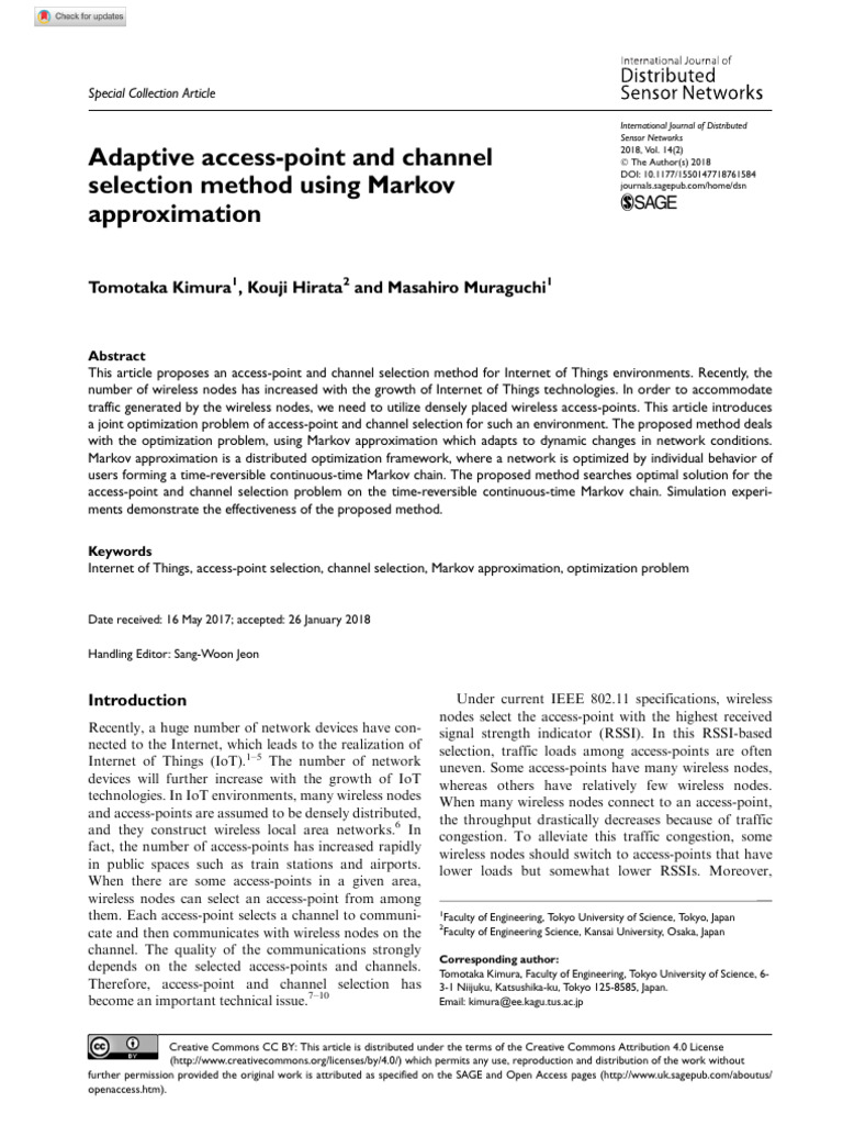 kimura-et-al-2018-adaptive-access-point-and-channel-selection-method-using-markov-approximation ...