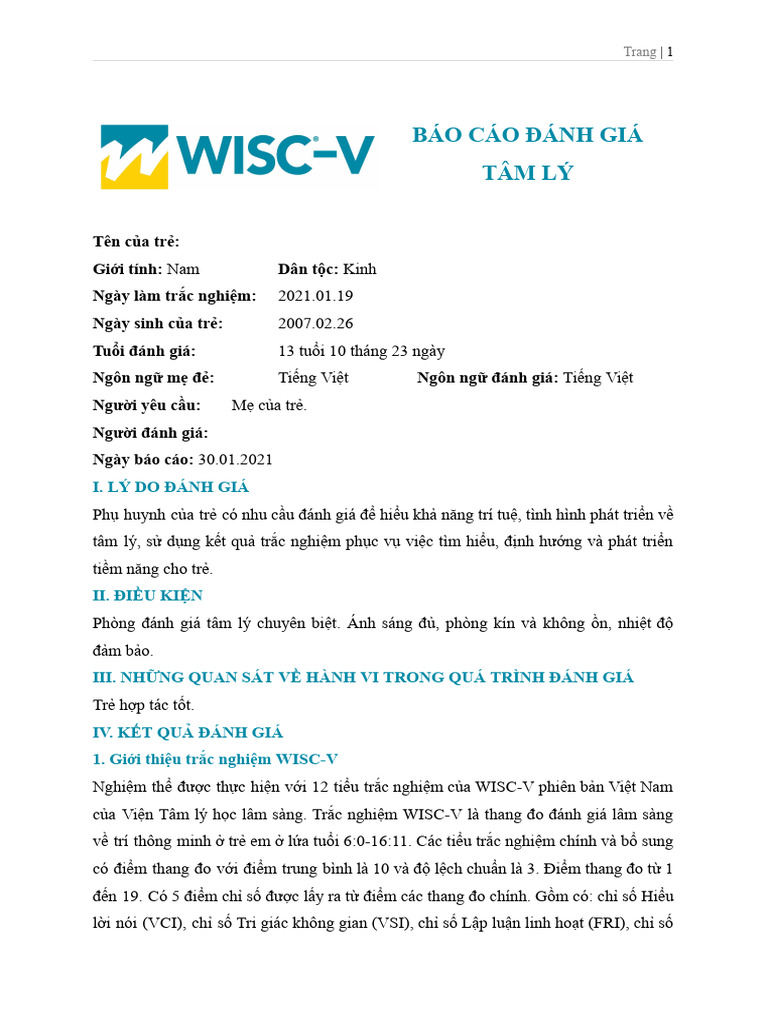 SAMPLE 2.WISC_5 | PDF
