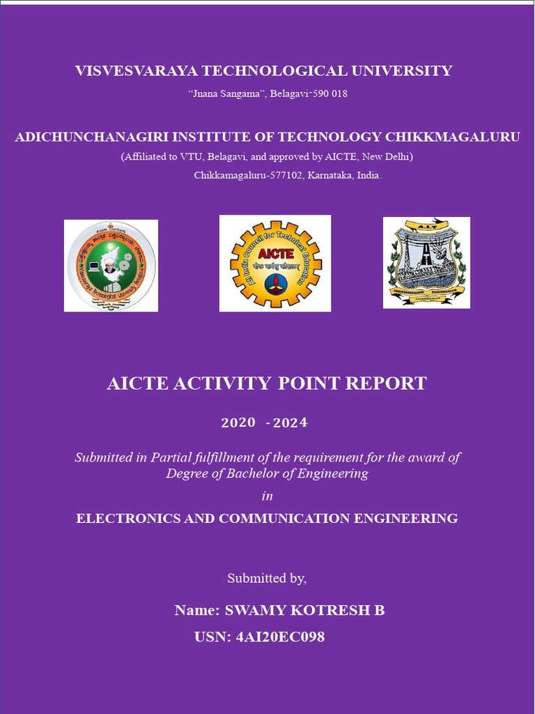 AICET Activity Front Page | PDF