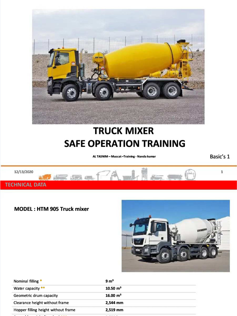 PDF Truck Mixer Operator Training Basicx27s 1 - Compress | PDF