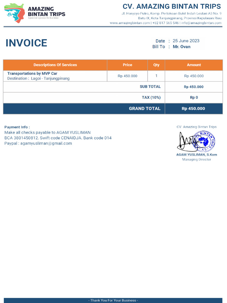 INVOICE 2023-02-20 Satria | PDF