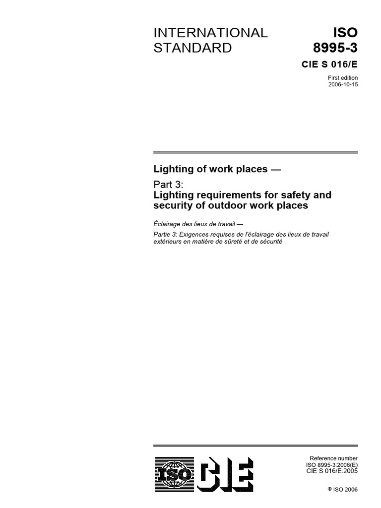 Iso 8995-3-2006 | PDF | International Organization For Standardization ...