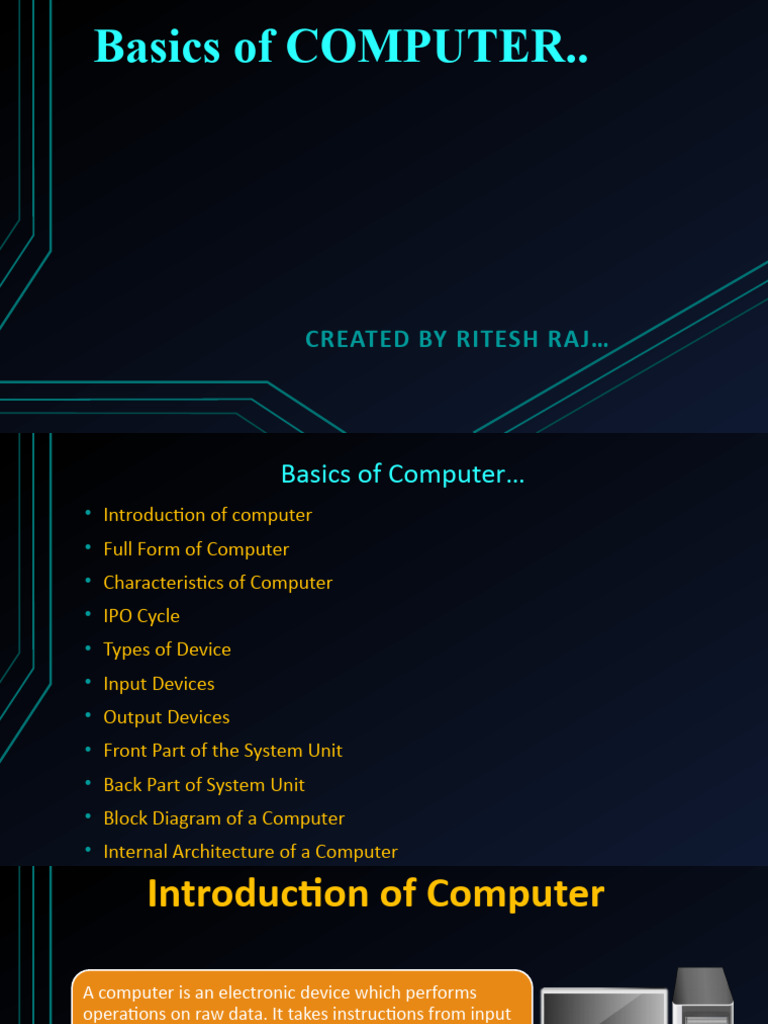 Computer Basics: Functions & Components | PDF
