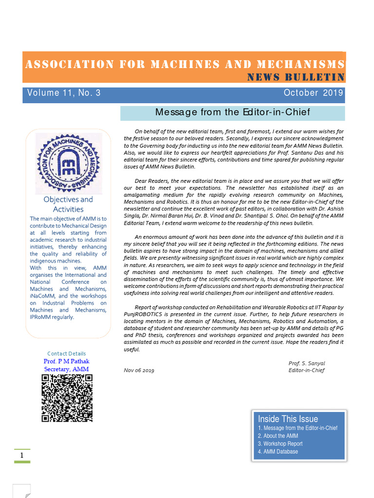 AMM Bulletin Vol11 No4 | PDF | Simulation | Wearable Technology