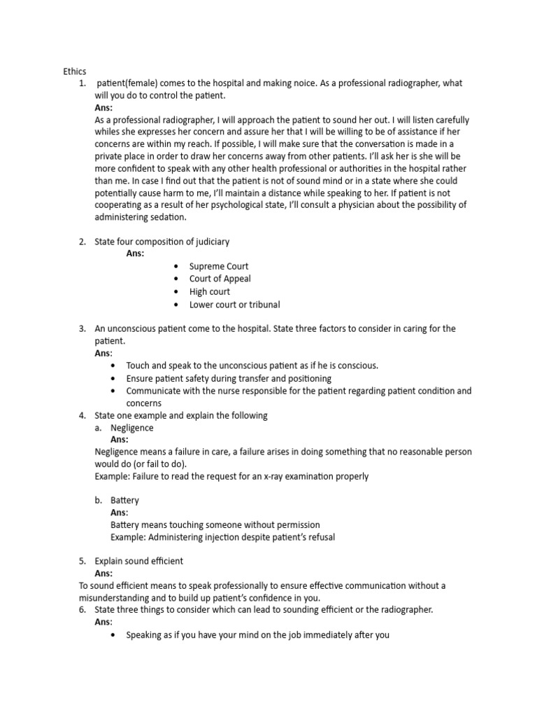 Ethical Considerations in Radiography | PDF | Patient | Communication