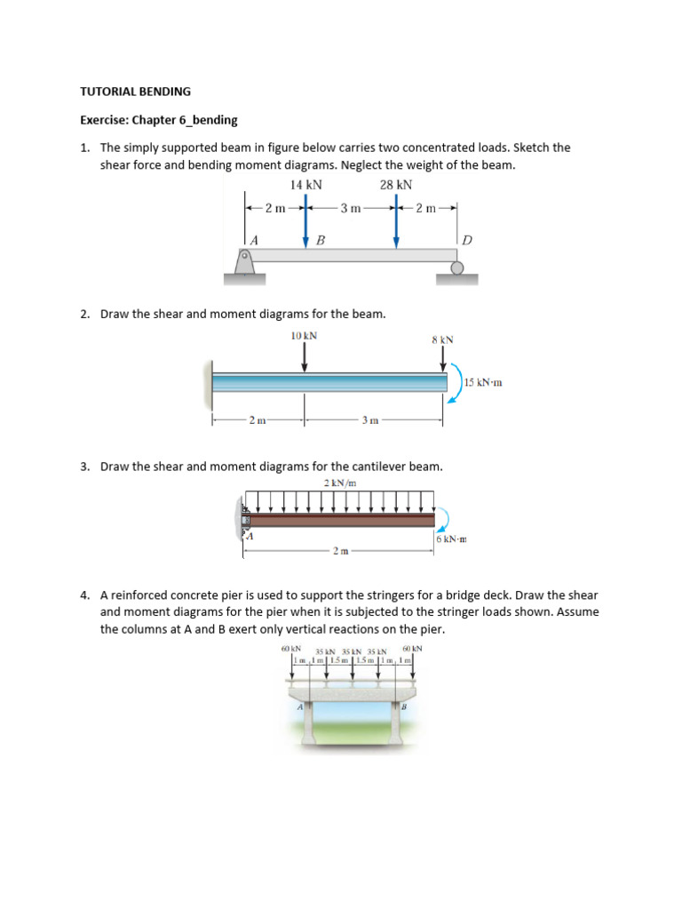 Tutorial 6 Bending | PDF