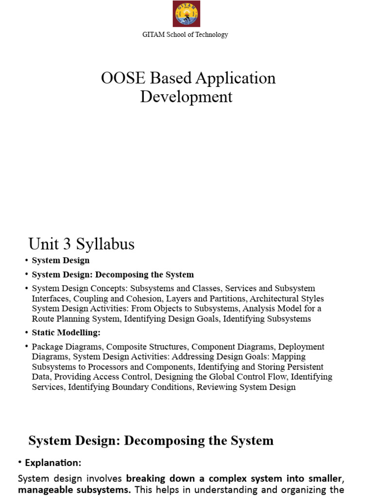 OOSE-Unit-3 Object Oriented Software Engineering and Technology | PDF | Model–View–Controller ...