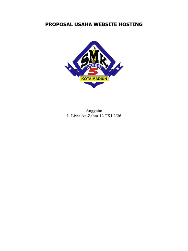 Proposal Usaha Website Hosting | PDF