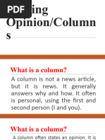How To Write Columns | PDF | Journalism | News