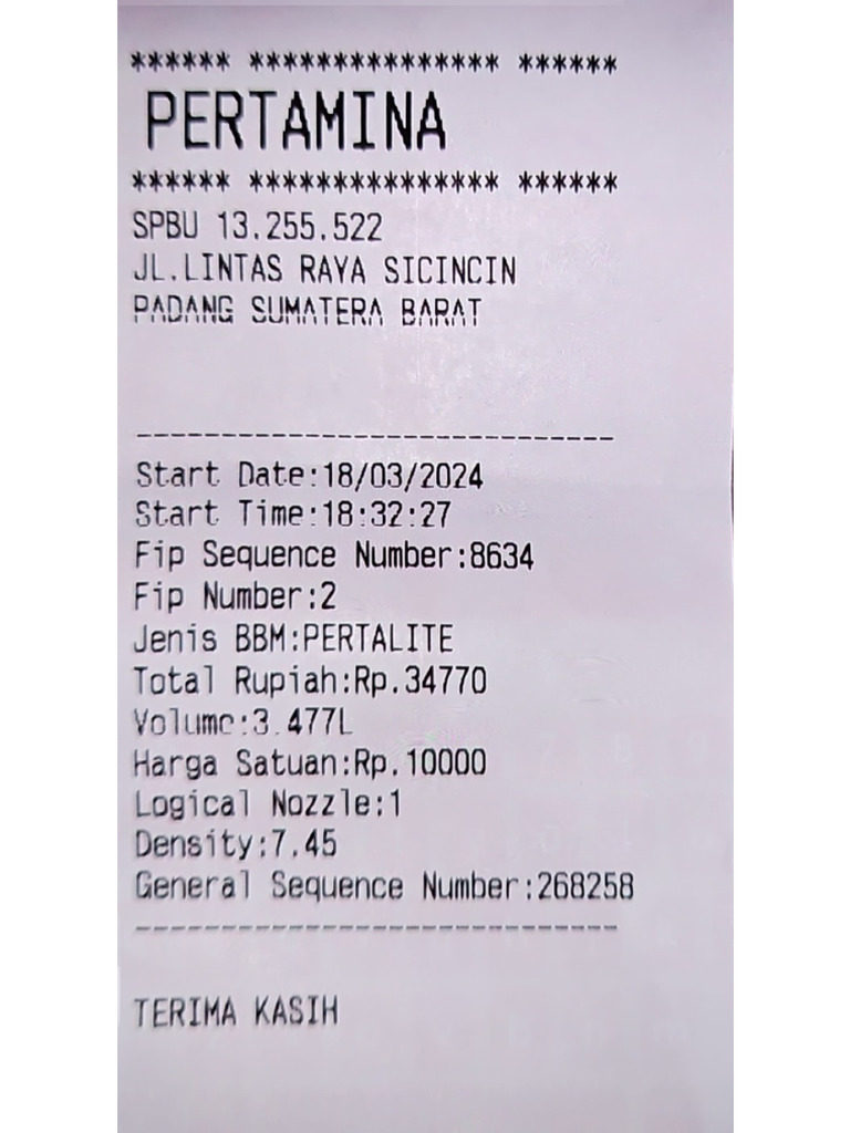Nota PERTAMINA ( 3.477 ltr Pertalite BBM k3 Dara ), Tgl ; 18-03-2024_6 ...