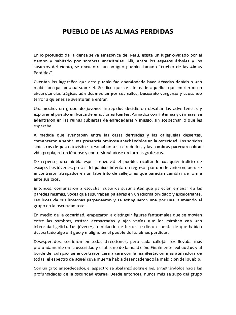 Pueblo de Las Almas Perdidas | PDF