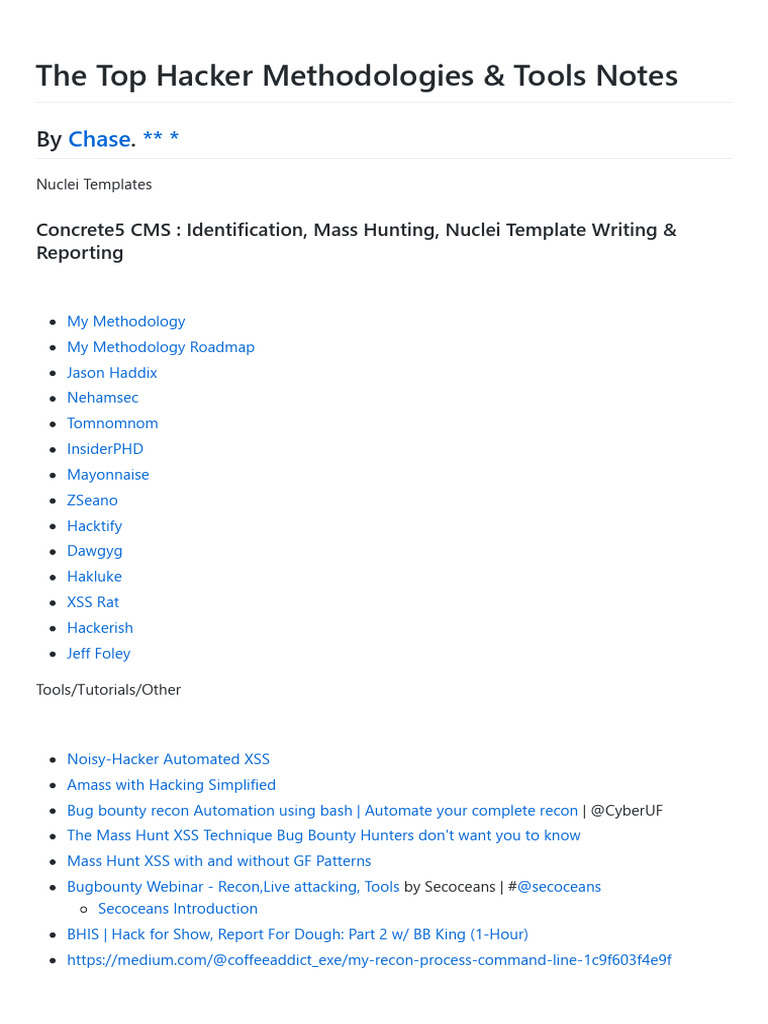 The Top Hacker Methodologies & Tools Notes | PDF | Domain Name System ...