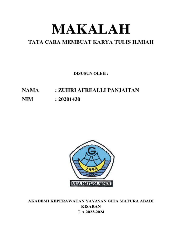 Tata cara membuat karya tulis ilmiah | PDF Tata cara membuat karya tulis ilmiah | PDF