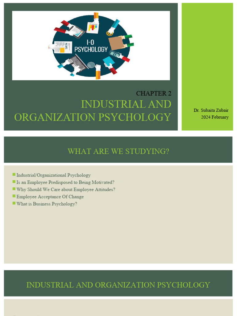 Industrial and Organizational Psychology | PDF