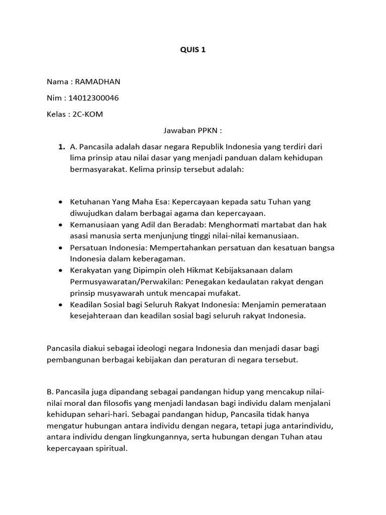 Jawaban Uts Rama Quis | PDF