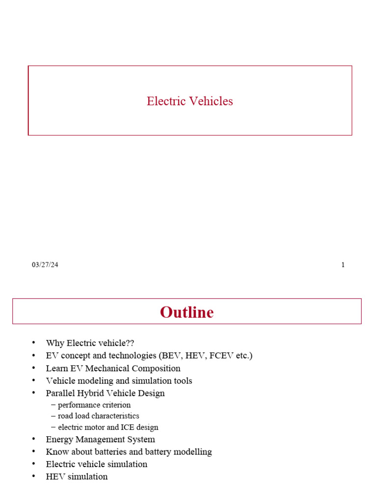 Presentation v0 | PDF | Electric Vehicle | Hybrid Electric Vehicle
