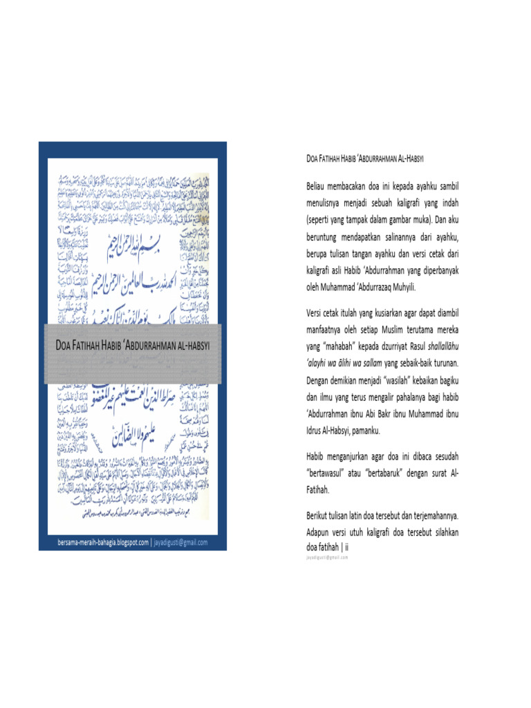 Doa Fatihah Habib | PDF