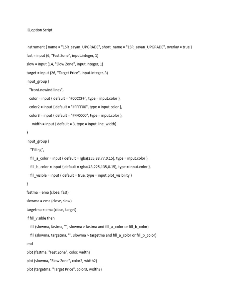IQ Option Script | PDF | Teaching Methods & Materials | Technology & Engineering