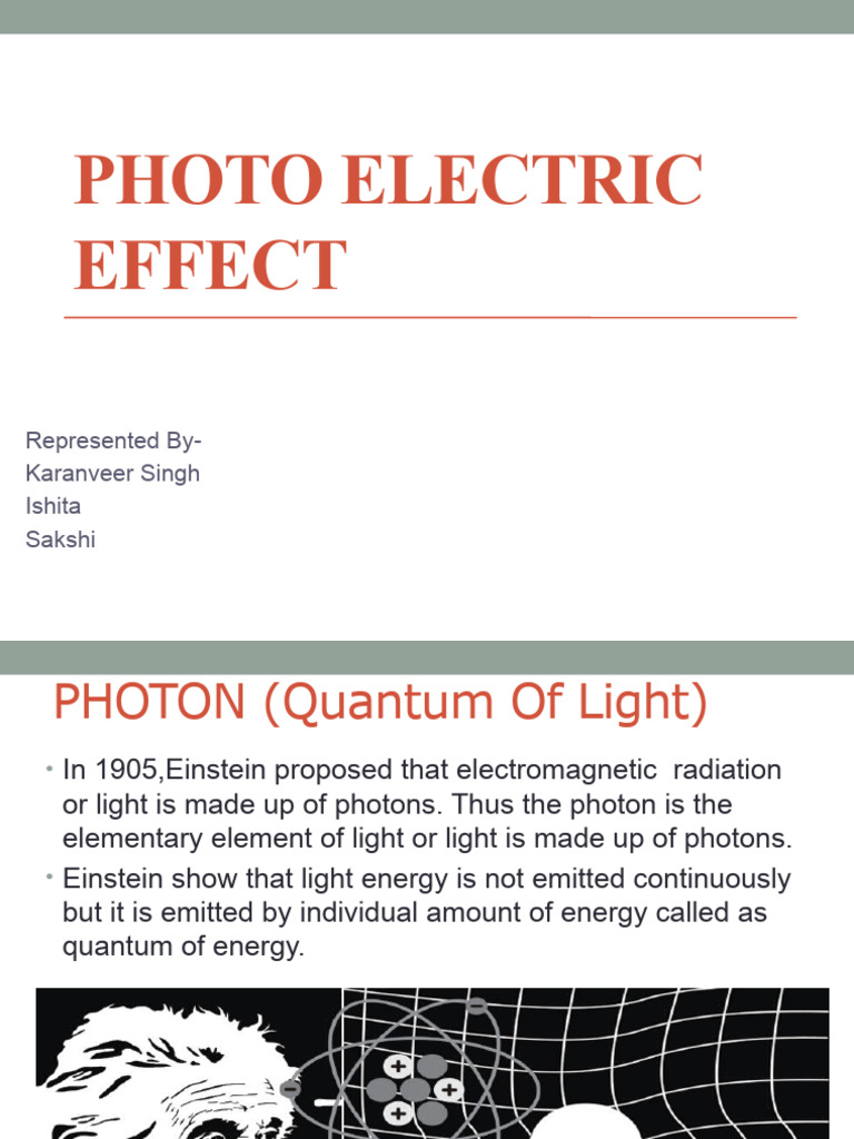 Photo Electric Effect | PDF | Photoelectric Effect | Photon