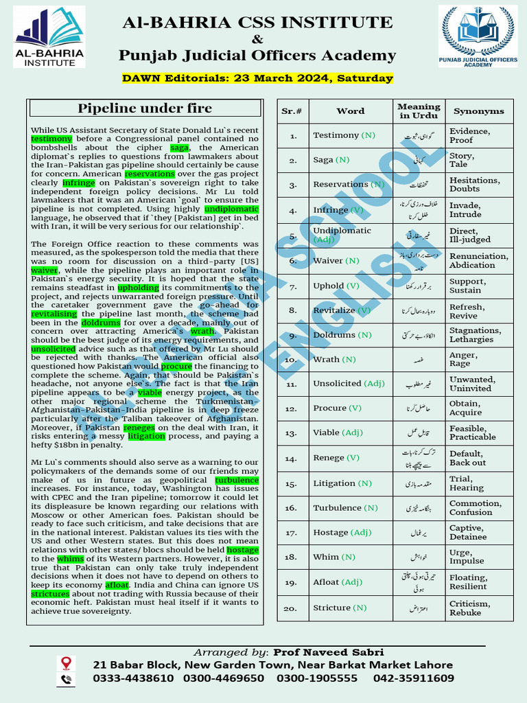 Dawn Editorials (23 March 2024) | PDF