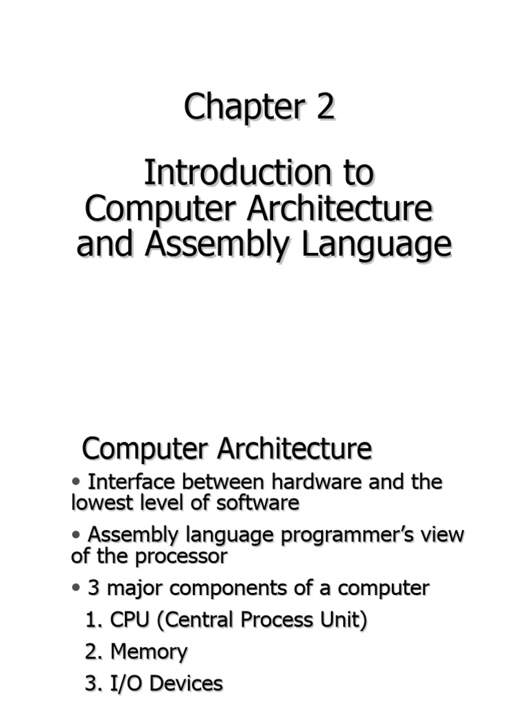 Computer Architecture & Assembly Language Basics | PDF | Computers