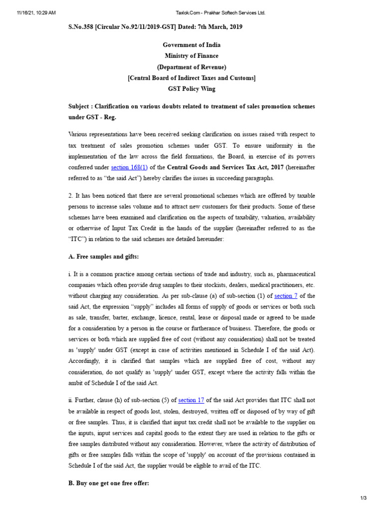 CIRCULAR FOR DISCOUNT (COMMERCIAL CREDIT NOTE) | PDF | Taxes | Goods