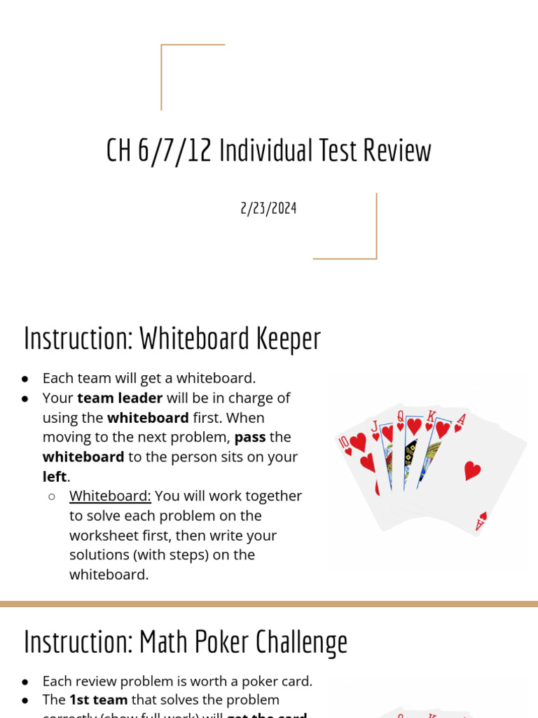 CH 6 7 12 Individual Test Review Game | PDF | Mathematics | Elementary ...