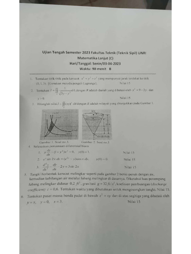 Uts Matematika Lanjut | PDF