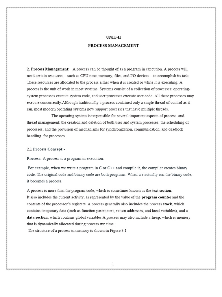 Unit 2 | Download Free PDF | Process (Computing) | Scheduling (Computing)