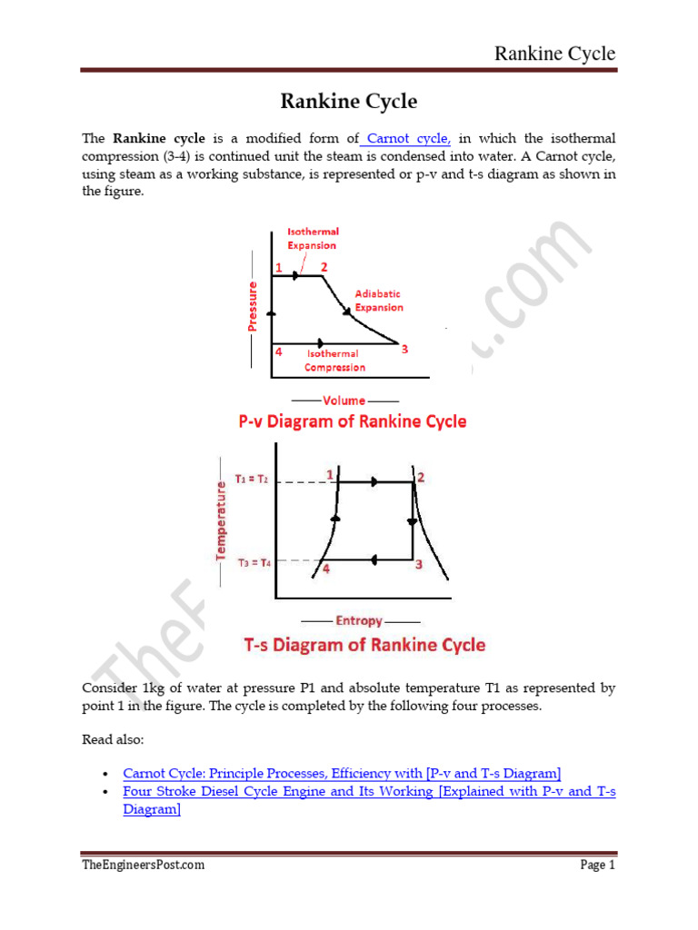 Rankine Cycle | PDF | Heat | Thermodynamics
