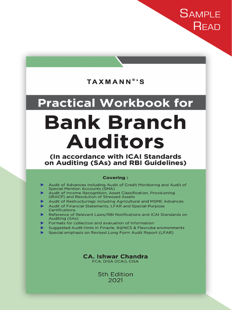 Taxmann's Practical Workbook For Bank Branch Auditors - Sample Read ...