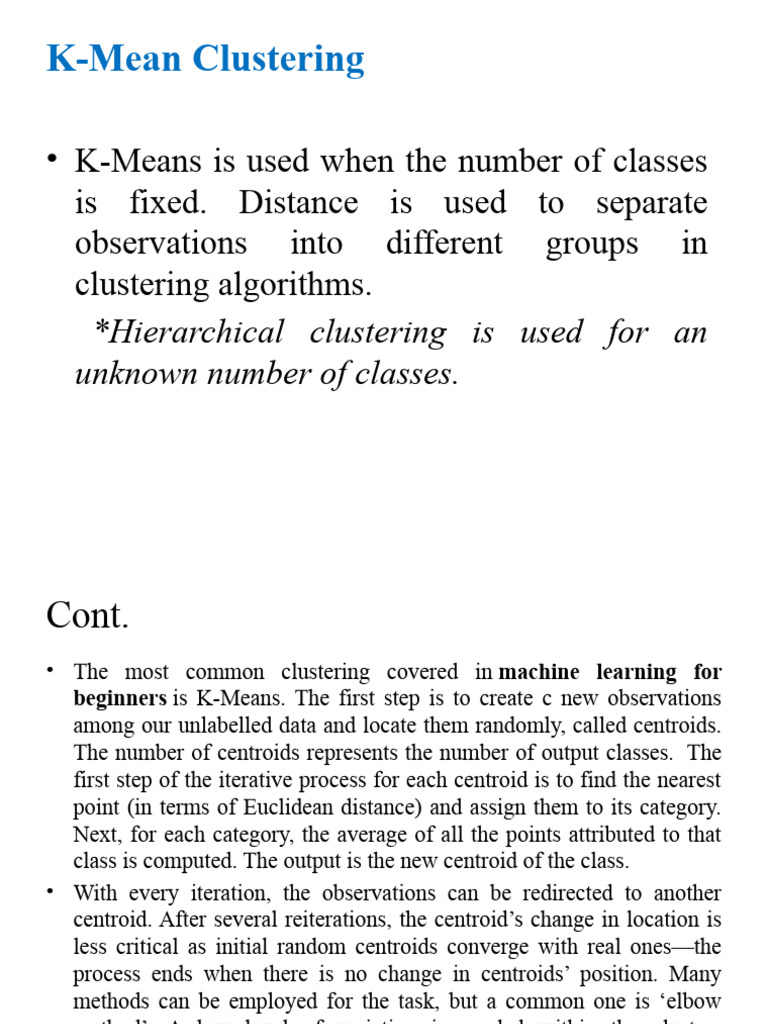 K-Mean Clustering Final | PDF | Cluster Analysis | Applied Mathematics