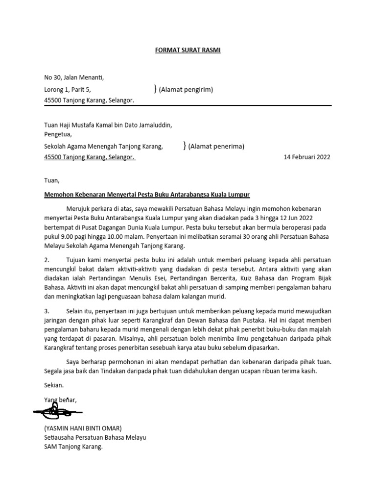 Surat Rasmi | PDF