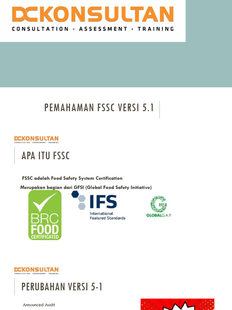 Materi Pelatihan FSSC-22000 | PDF
